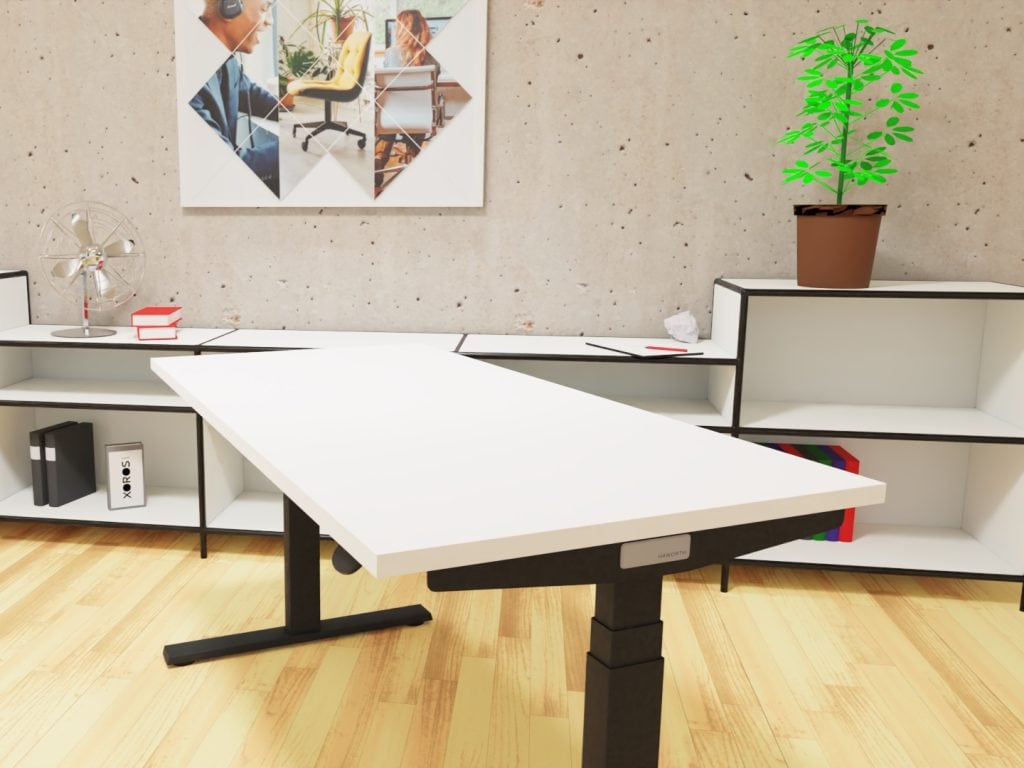 HiYa - höhenverstellbarer Tisch "weiß-schwarz" (Haworth) | Dein Büro ...